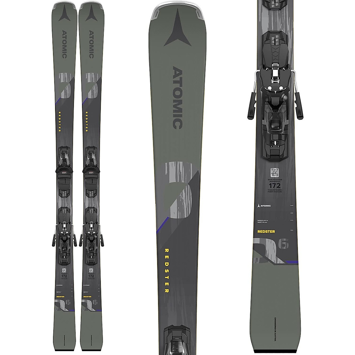 Atomic Redster Q6 Skis w/M 12 GW Bindings Mens Sz 164cm Green
