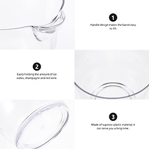 CLISPEED Wine Cooler Bucket Acrylic Wine Barrel Portable Bath Wine Bottle Chilling Tub Ice Bucket Square Stand Wine Ice Bucket Wine Bucket Cocktail Ice Bucket Ice Cubes Bucket Drinks Beer