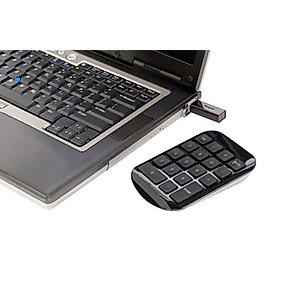 Targus Wireless Numeric Keypad, Black - Nano USB Receiver, Full-Size Keys for Increased Accuracy, Battery Life Indicator - Supports Windows, macOS, and Chromebook (AKP11US)