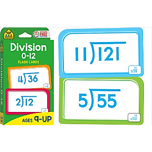 School Zone - Get Ready Flash Cards Multiplication & Division 2 Pack - Ages 8 to 9, 3rd Grade, 4th Grade, Multiplication 0-12, Division 0-12, Elementary Math, and More