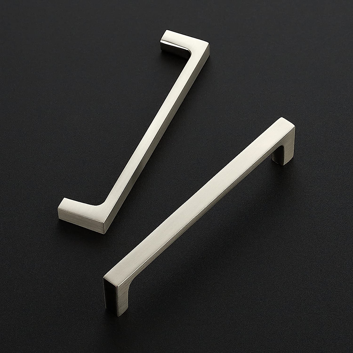 Ravinte 5 Pack Solid 5 Inch Kitchen Square Cabinet Handles Brushed Nickel Cabinet Pulls Drawer Pulls Kitchen Cabinet Hardware Kitchen Handles