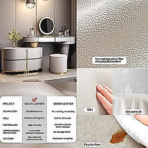 ZGNBSD Luxury Vanity Table Set - Makeup Table with Drawers,Stool & Smart Mirror,Solid Wood Bedroom Vanity | for Her