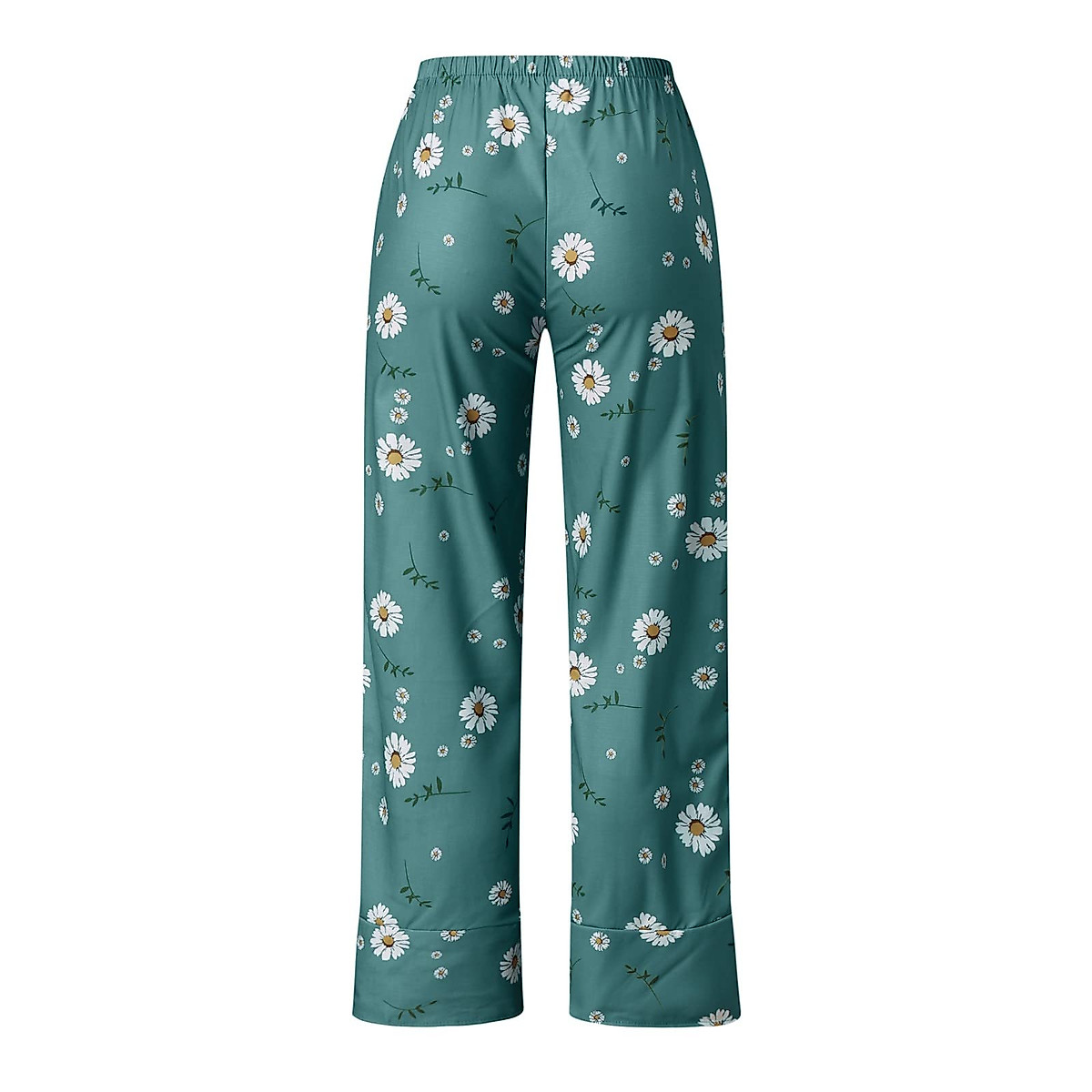 Bblulu Valentines Day Pants for Women Love Heart Print Sweatpants with Pocket Elastic High Waist Crop Pants Lounge Trousers