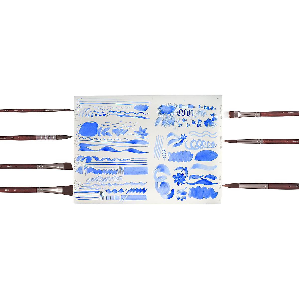 Professional Synthetic Brush Set for Acrylics - 17-Piece Artist Water Media Paint Brushes for Acrylics, Watercolor, Gouache. Beginner-Friendly with Great Flow Control and Snap - Verbena Set by ZenART