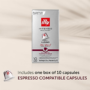 40 Count for Illy Lungo Intenso Capsules Compatible with Nespresso Original Line Machines