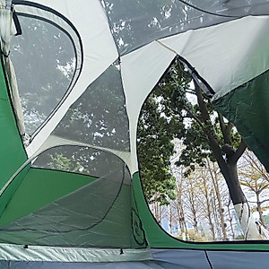 GEERTOP 2 Person Camping Tent with Dog Room Gear Storage Compartment, Lightweight 3 Season Backpacking Tent 2 Room Mesh Divider for Camp Hiking Outdoor Travel with Pet