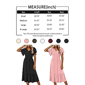 LILLUSORY Black Maxi Dresses for Women Summer Long Trendy Casual Flowy Funeral Short Flutter Sleeve Dress with Pockets