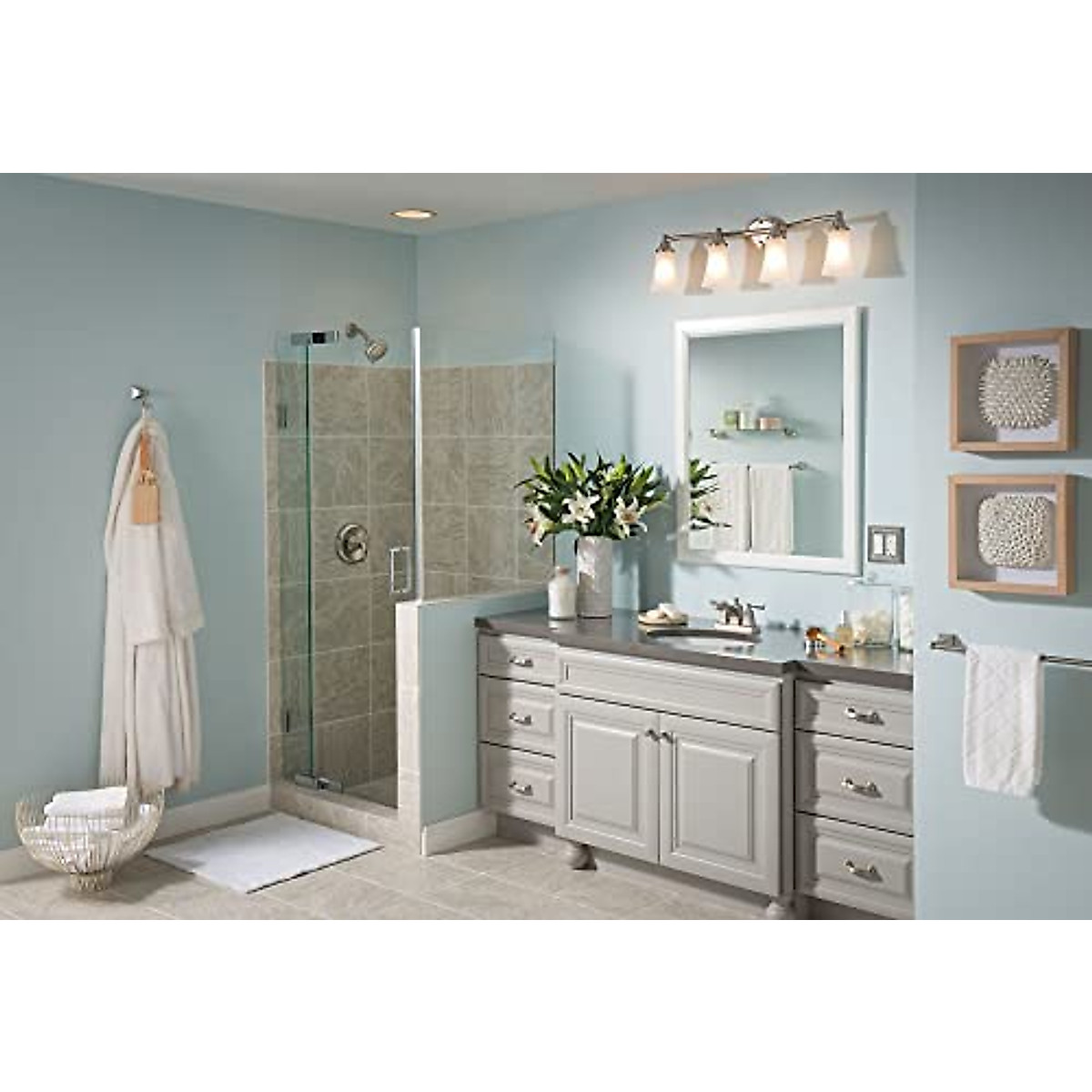 Moen DN8324BN Retreat Collection 24-Inch Bathroom Single-Towel Bar, Brushed Nickel