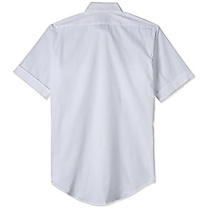 Van Heusen mens Van Heusen Men's Pilot Short Sleeve Dress Shirt, White, 16.5 Neck Large US