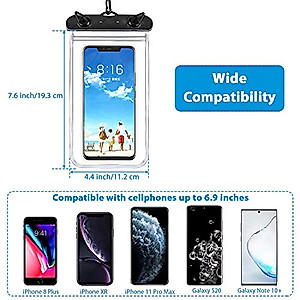 Frienda 12 Pieces Universal Waterproof Phone Pouch Underwater Case Clear Cellphone Dry Bag with Lanyard Outdoor Beach Swimming Snorkeling Bag for Smartphone up to 6.9 Inch (Multi-Color)