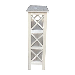 International Concepts 3-Tier X-Sided Bookcase, Unfinished