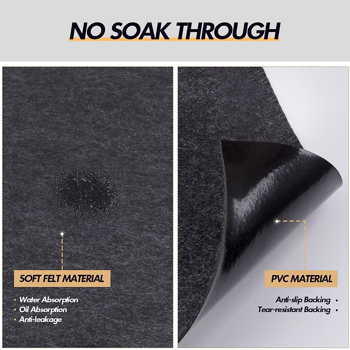 Pektiftn 8.2x6ft Outdoor Storage Shed Mat Waterproof, Thickened Garden Shed Floor Mat, Non Slip Garage Floor Mat Carport Oil Mat, Flooring Protector Pad for Patio, Furniture, Moto, Car (8.2x6ft)