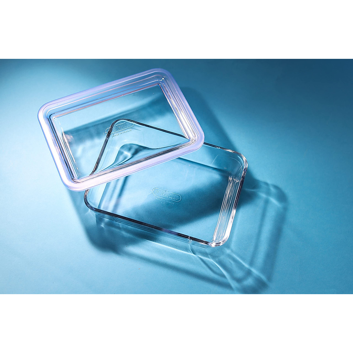 Pyrex Pure Glass – Rectangular Airtight Container with Lid 19 x 14 x 5 cm – 0.8 L, Transparent (5424004)