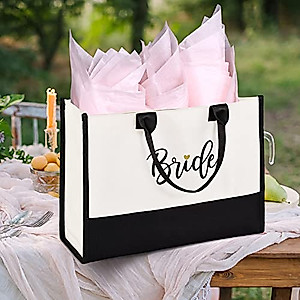 Lamyba Maid of Honor Tote Bag, Maid of Honor Gifts from the Bride, Bridal Shower Gifts, Black and White