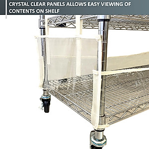 Formosa Covers | Storage Shelving Unit Bottom Rack Cover, See Through PVC (36" W x 24" D x 6" H) (Cover Only)