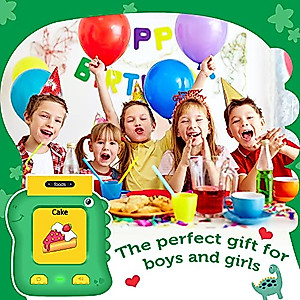 Toddler Toys for 2 3 4 5 Year Old Boys Girls, Richgv Pocket Speech Flash Cards Dinosaur Toys 2 Year Old Boy Girl Birthday Gifts Preschool Speech Development Toys Autism Sensory Toys Travel Essentials