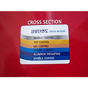 Ceramic Marble Coated Cast Aluminium Non Stick Stir Fry Wok With Glass Lid (34 cm)