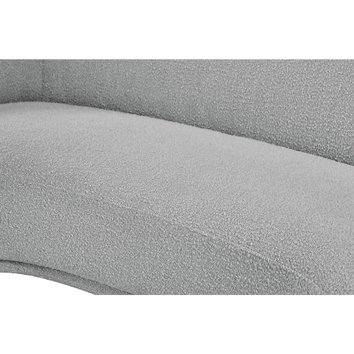 Meridian Furniture 693Grey-L Hyde Collection Modern | Contemporary Boucle Fabric Upholstered Loveseat, Grey, 64" W x 38" D x 27.5" H