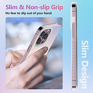 Dosanlues Magnetic Iridescent for iPhone 13 Pro Max Case for Women Girls, Translucent Compatible with MagSafe Slim Protective Cover 6.7inch