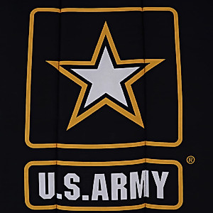 VISI-ONE US Army All Purpose Twin Black Comforter Set, Premium Microfiber Fabric, 2 - Piece Lightweight Bedding Set with Yellow Logo, Thick Fluffy Comforter, Easy Care Machine Washable