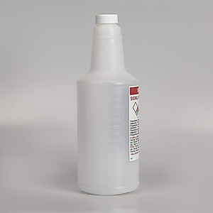 HCL Pre-Labeled GHS Spray Bottles - Distilled Water - 24oz (Supplied Empty)