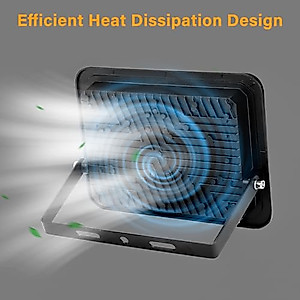 Flora Element 2 Pack 50W LED Flood Lights, 5000LM Super Bright Work Lights with Plug, IP66 Waterproof Security Light, 6000K Daylight White Outdoor Flood Lights for Yard, Garden, Garage.