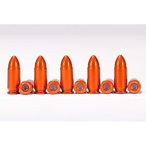 A-ZOOM 12 Gauge SNAP-Cap Orange Training Rounds (5PK) 9MM Luger SNAP Cap Orange Dummy Rounds (10PK, 15416)