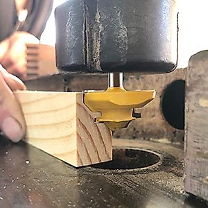 KOWOOD Router bit, 3/4” Cutting Height, 45 Degree Lock Miter Router Bit 1/4 Inch Shank…