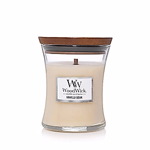 WoodWick Vanilla Bean Medium Hourglass Candle, 9.7 oz& Honeysuckle Medium Hourglass Candle, 9.7 oz.