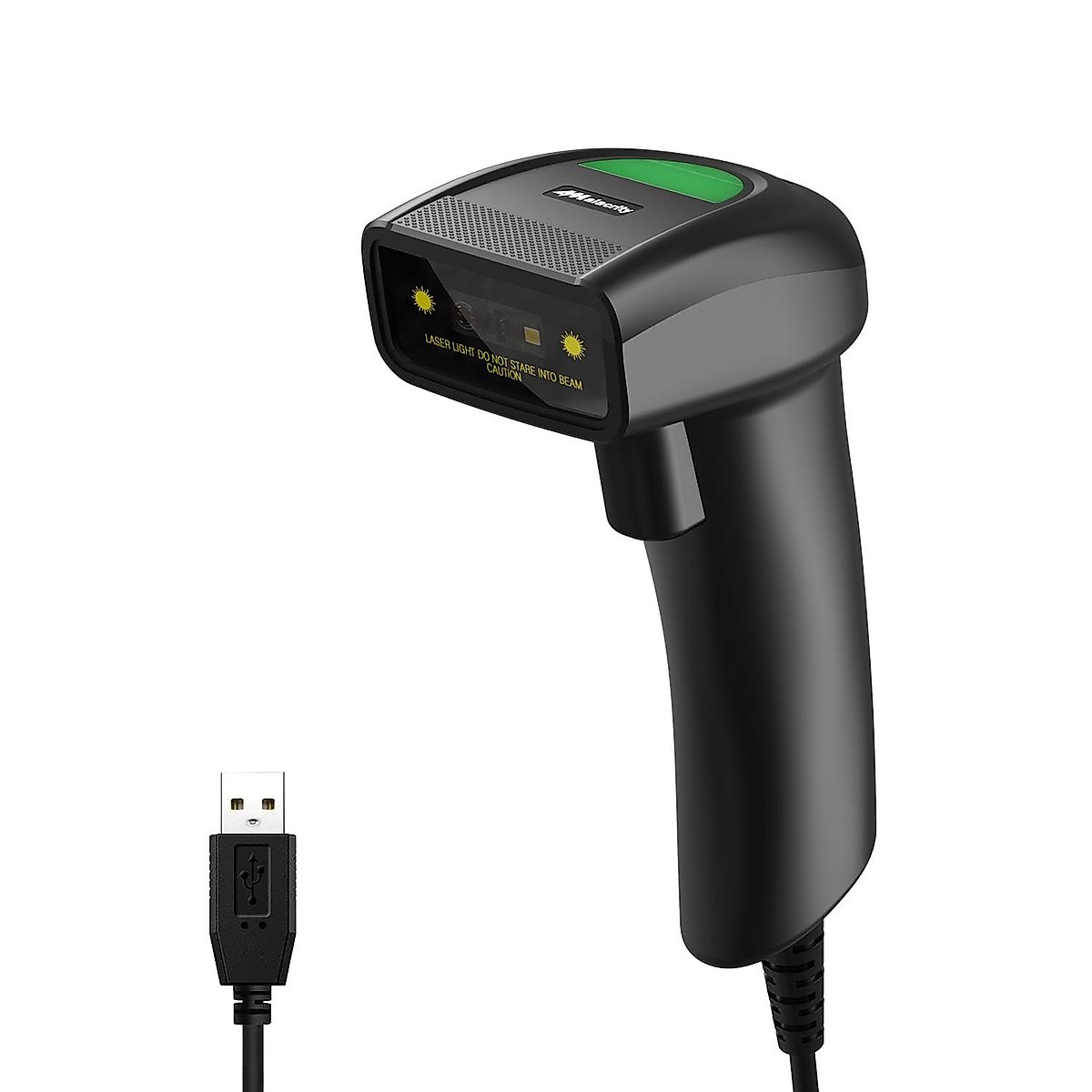 Alacrity 2D 1D USB Barcode Scanner,QR Datamatrix PDF417 Handheld Wired Bar Code Reader, Capture Codes from Screen for Warehouse, Store, Supermarket, Black