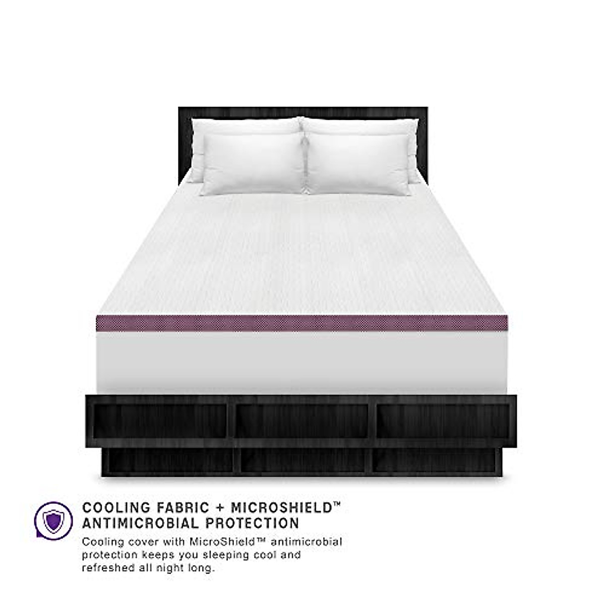 SensorPEDIC 2-Inch Transcend Mattress Topper, Twin, White