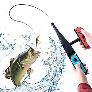 Fishing Rod for Nintendo Switch, Fishing Game Accessories Compatible with Nintendo Switch Legendary Fishing - Nintendo Switch Standard Edition and Bass Pro Shops: The Strike Championship Edition