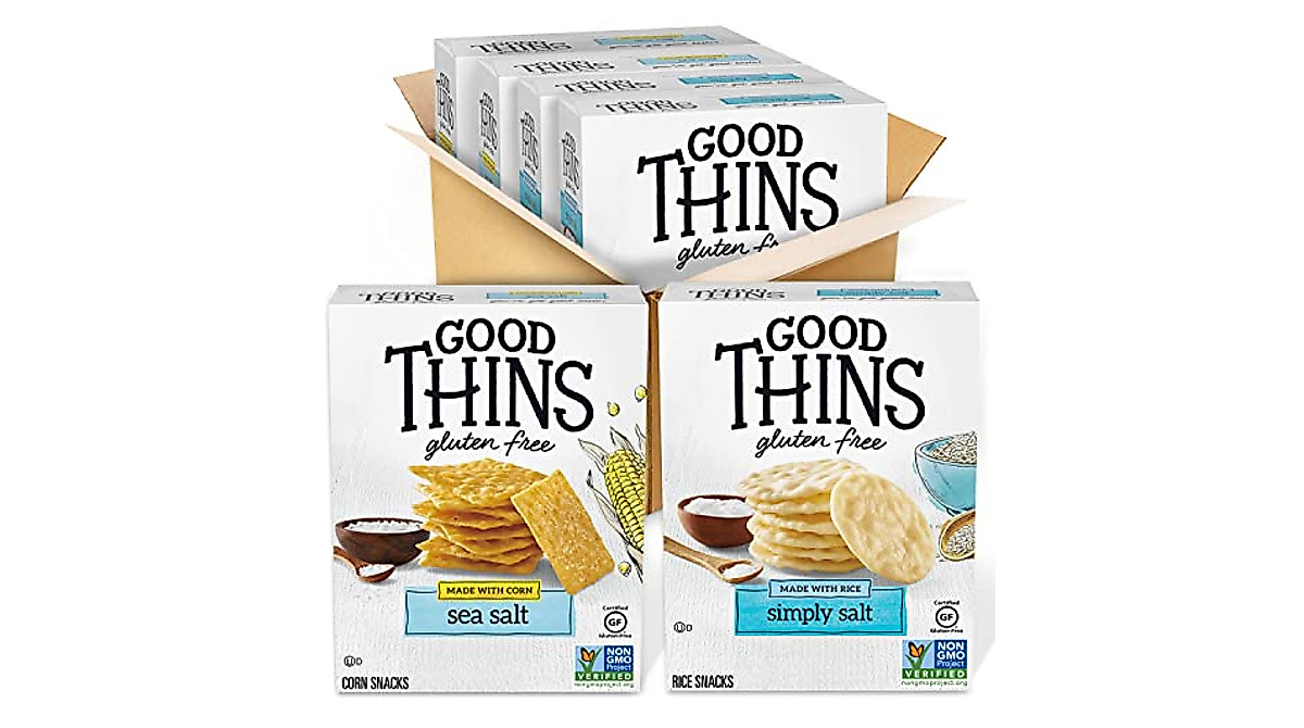 Good Thins Rice & Corn Snacks Gluten Free Crackers Variety Pack, 4 ...