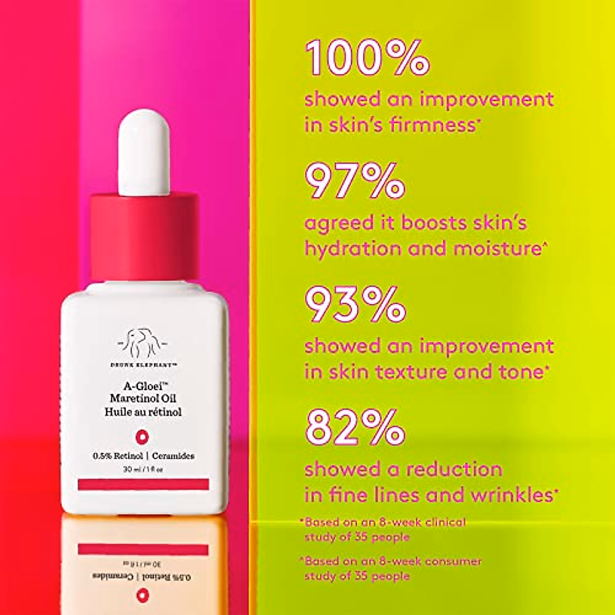 Drunk Elephant A-Gloei Virgin Marula Oil with Retinol. Anti-Wrinkle Treatment for Youthful Looking Skin (30 mL / 1 Fl Oz)