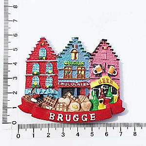 Bruges Belgium 3D Fridge Magnet Souvenir Gift,Handmade Home & Kitchen Decoration Brugge Refrigerator Magnet Collection