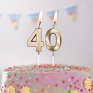 Champagne Gold 68th & 86th Birthday Candles for Cakes, Number 68 86 Candle Cake Cupcake Topper for Birthday Anniversary Party Decoration