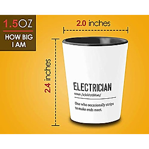 Bubble Hugs Electrician Shot Glass 1.5oz - Because Engineers - Electrical Engineer Technician Lineman Proffesional Electrician Graduation Student Electricity Funny Man Hillarious Husband