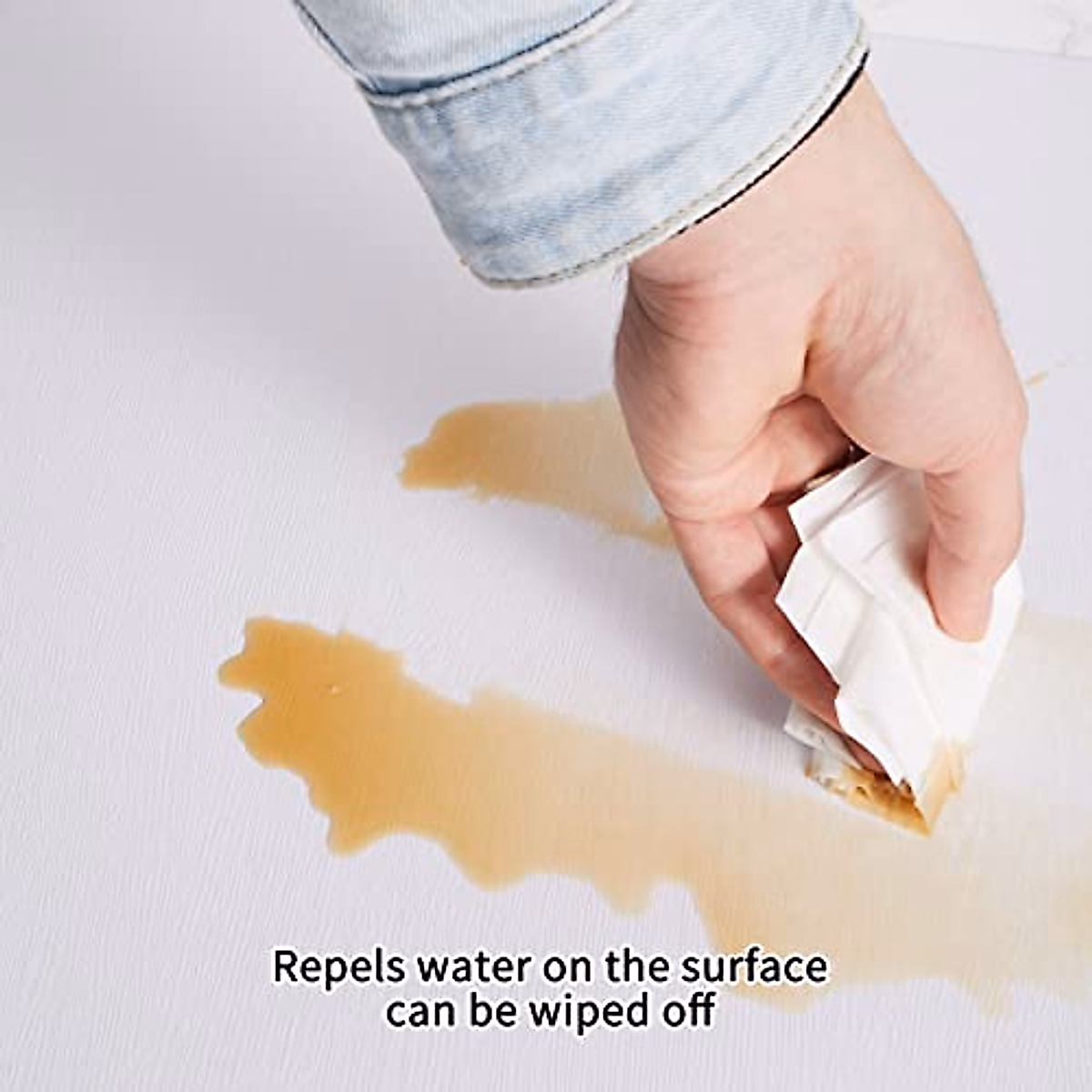 BEIYANG 2 PCS 24X24 in Marble White Wood Backdrop Boards Kit, Photography Backdrop Boards with 2 PCS Brackets for Flat Lay or Food Photography