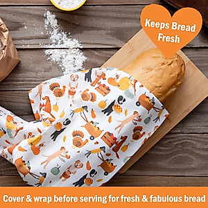 Puppington Dog Kitchen Towels - Thanksgiving Kitchen Towels - Fall Decor Dog Lover Gifts - Dog Thanksgiving Decor Dish Towels - Thanksgiving Tea Towels (Harvest Hounds 2-Pack)