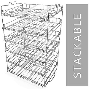 Stackable Can Rack Organizer, for 36 cans - Great for the Pantry Shelf, Kitchen Cabinet or Counter-top. Stack Another Set on Top to Double Your Storage Capacity. (Chrome Finish), Standart