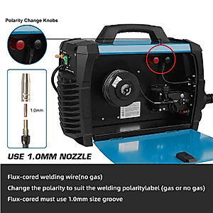 Prostormer Welding Machine, MIG/TIG/MMA 3 in 1 Multifunctional Welder with Digital Display, Electrode Holder, Earth Clamp, Input Power Adapter Cable and Brush