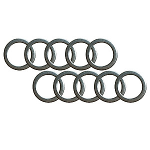 Yuauy 10 x Pedal Washers 20mm x 15mm w/ 1mm Thickness Stainless Steel Replacement Silver for Moutain Bike Road Bike