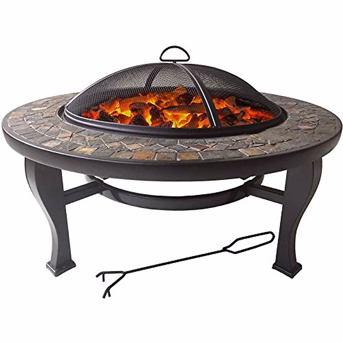HIZLJJ Outdoor Fire Pits Outdoor Brazier,Garden Villa Barbecue Grill,Multifunctional Grilling Stove Charcoal Indoor Home Barbecue Table Brazier Table,86×86×35CM