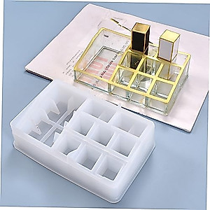 COHEALI Storage Box Mold Makeup Organizer Box Tray Mold Resin Tray Mold Handicraft DIY Silicone Box Epoxy Silicone Handicraft Mold Silicone DIY Molds Sturdy DIY Mold Silica Gel White