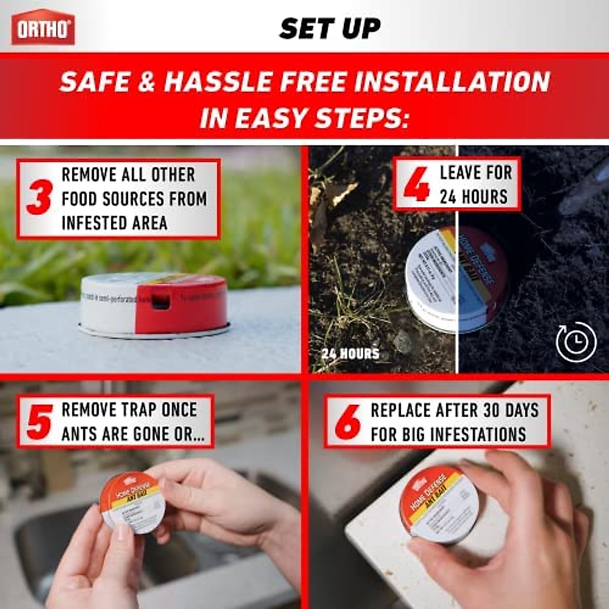 Ant Traps Indoor by ORTHO Home Defense 10pk- Metallic & Adhesive Ant Killer Indoor & Ant Killer Outdoor - Ant Trap & Ant Bait Traps Indoor Ant Killer - Ant Traps Outdoor,Ant Bait Outdoor