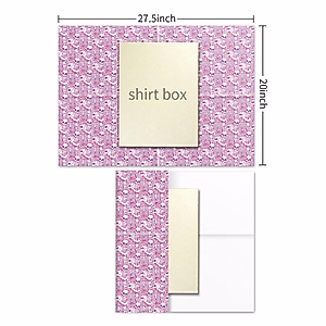 FIEHALA 12 Pcs Halloween Wrapping Paper Pink Pumpkin Skeleton Bat Design Gift Wrap Paper Folded Flat for Halloween Holiday Party - 20 x 28 Inches Per Sheet