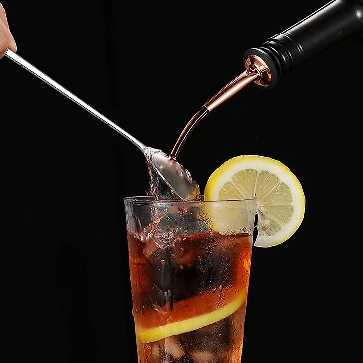 Long Handle Spoon, Coffee Stirrers, 9-inch Ice Tea Spoon, AOOSY Premium 18/10 Stainless Steel Iced Teaspoon for Mothers Milks Tea Mixing Cocktail Stirring Coffee Milkshake Cold Drink, Set of 6