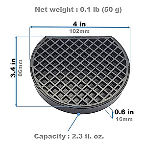 Coffee Drip Catcher 4 inches Small Drip Tray for Drink Dispenser Espresso Machine Carafe Tea Station Water Urn Durable ABS Plastic, Black, PDT0627S