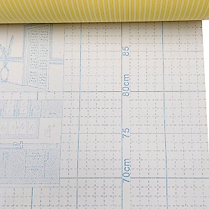 Yifely Yellow White Stripes Shelf Liner Drawer Units Decor Sticker Self-Adhesive Tabletop Protect Paper 17.7 Inch by 9.8 Feet