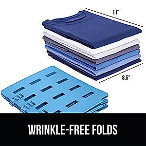 Gorilla Grip Shirt Folding Board, Easy Fast T-Shirt and Clothes Folder, Adult Clothing, Durable Plastic Organizer, Compact for Travel, Laundry Boards, Tshirt Flipfold Tool, Aqua